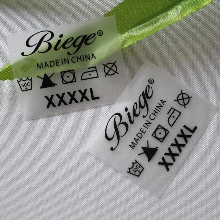 Professional Custom Brand Label Tagless Clothing Inside Label Heat ...