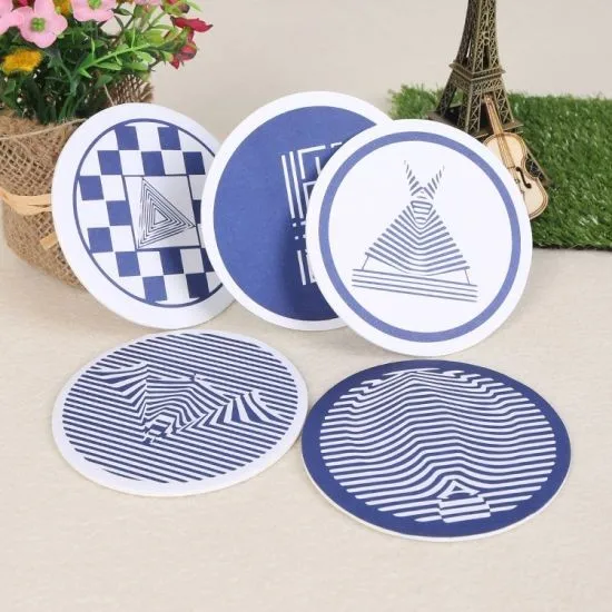 Custom Made Recycled Paper Coasters - Sustainable & Stylish