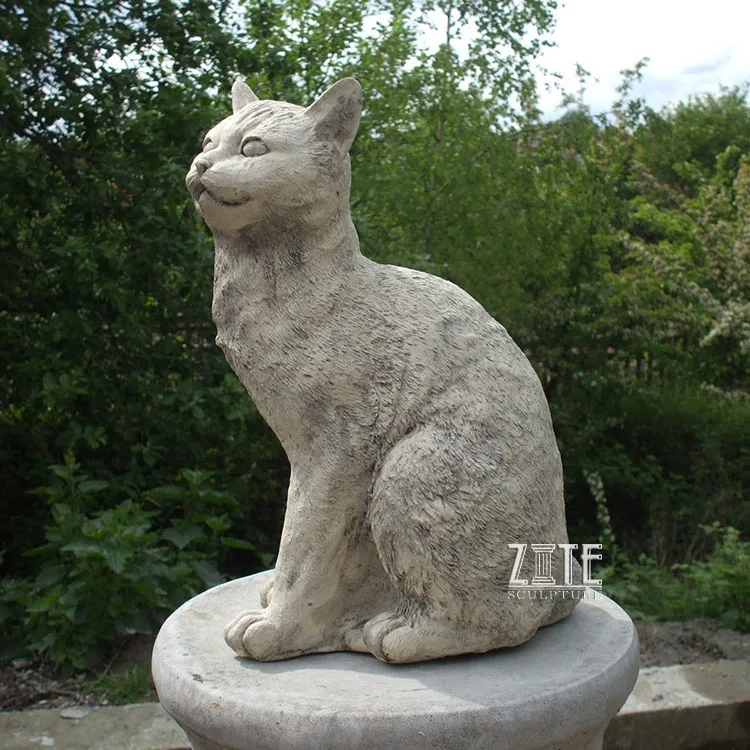 Home Decorative Life Size Resin Fiberglass Cat Statue