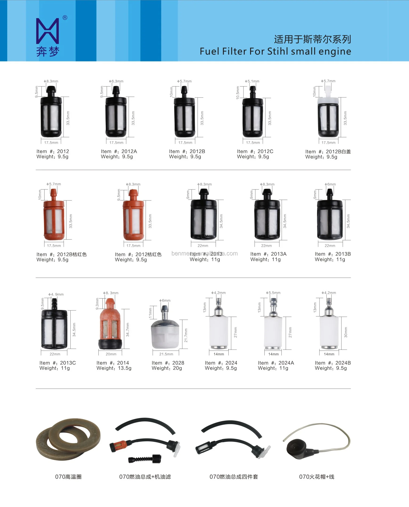 porex fuel filter for most Husqvarna chainsaws,brushcutters ,trimmers ...