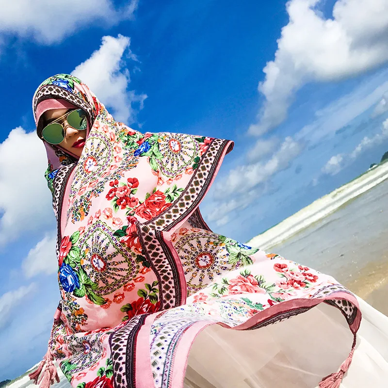 Various Patterns Summer Autum100%cotton Linen Pashmina Scarf Shawl ...