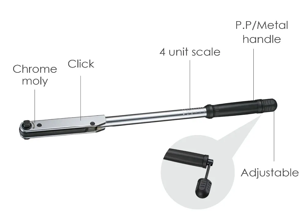 Taiwan 4unit Scale Classic Adjustable Torque Wrench