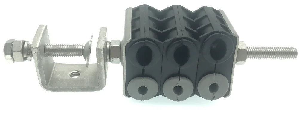 4G 5G Wireless Telecom Tower Optic Fiber Cable Support Clamps