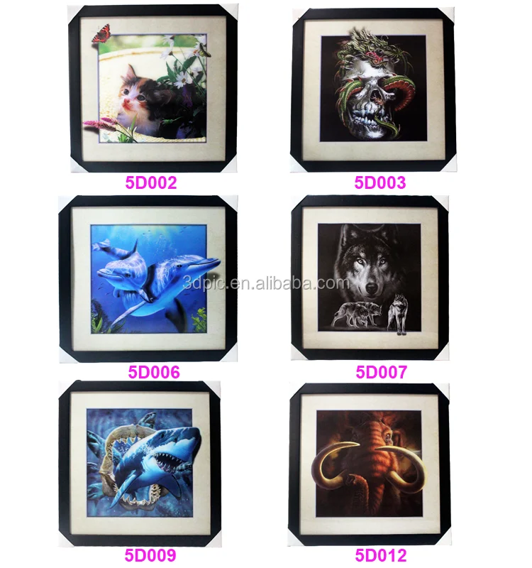 5d Lenticular Picture Of Elephant With Mdf Frame For Home Decoration In ...