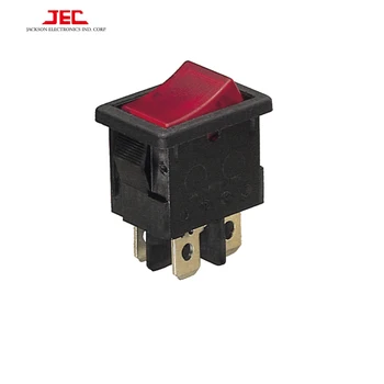 Jec Rocker Swith Js-606 Rleil (rl3-4) Series Double Pole Switch On-off ...