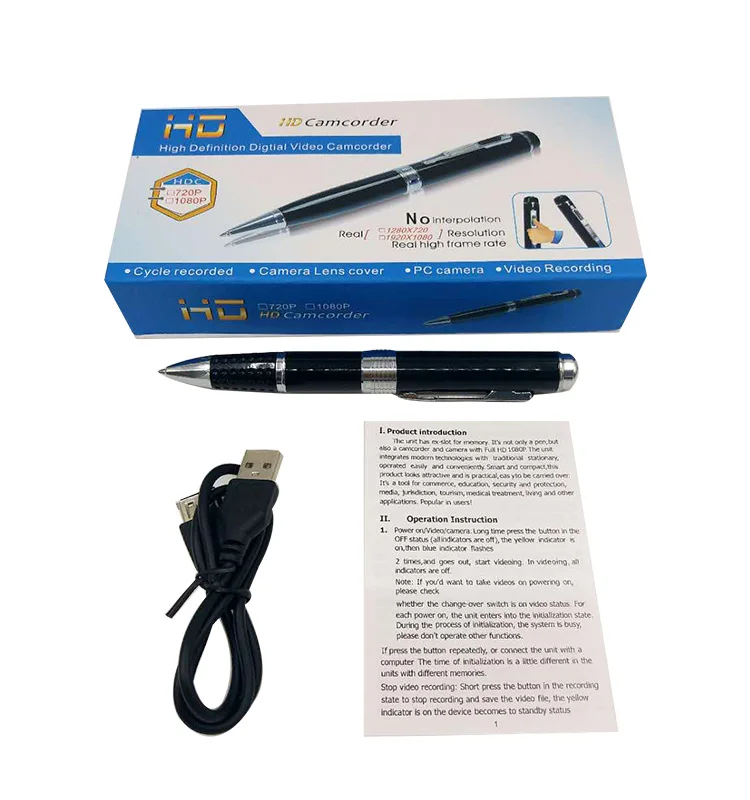 Mini Spy Pen Hidden Camera 1080p Hd Camera Pen With Video & Photo ...