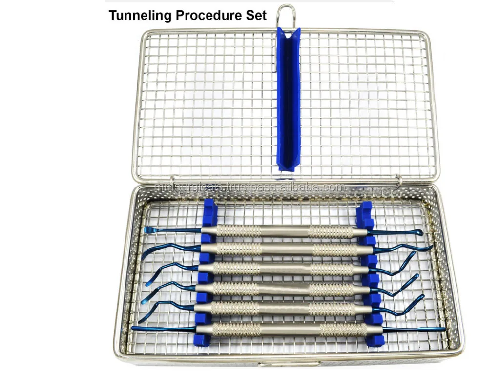 Dental Composite Filling Instrument Set Hollow Handle Titanium Blue ...