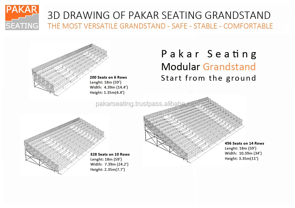 PAKAR GRANDSTAND - Portable Spectator Bleachers for All Events