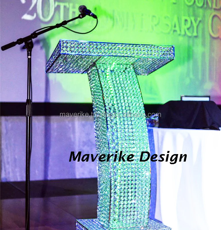 Wedding Crystal Podium Pillar Decorative School Furniture