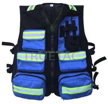 Hi Visibility Ems Rescue Vest,Emt Vest,First Responder Vest,Ems Safety ...