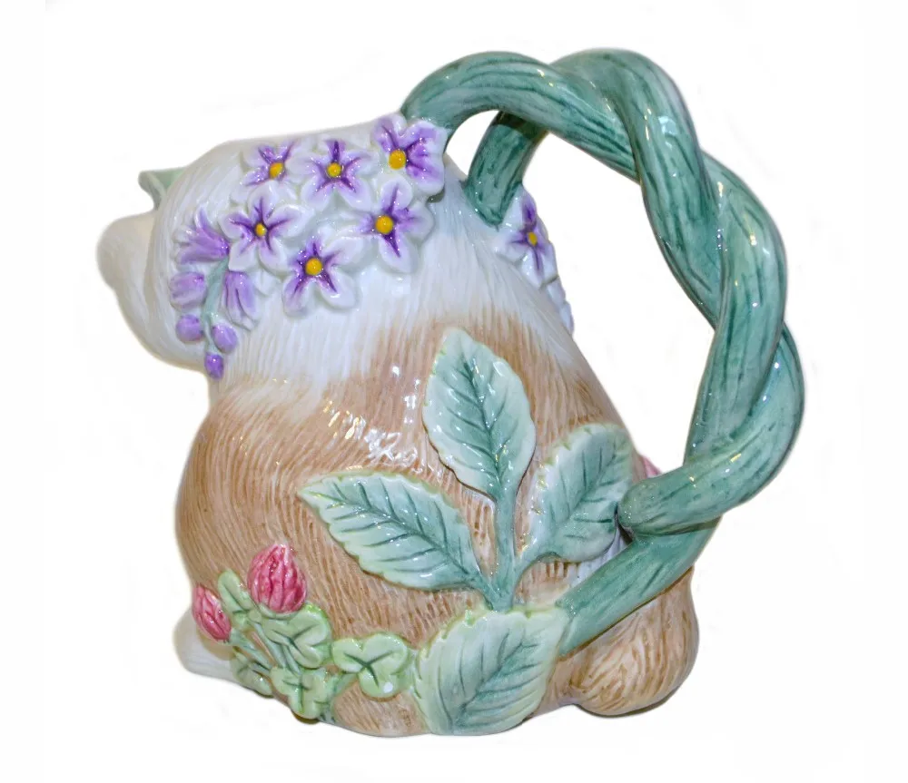 China Spring Theme Flower Bunny Teapot Ceramic Animal Teapot Set - Buy ...