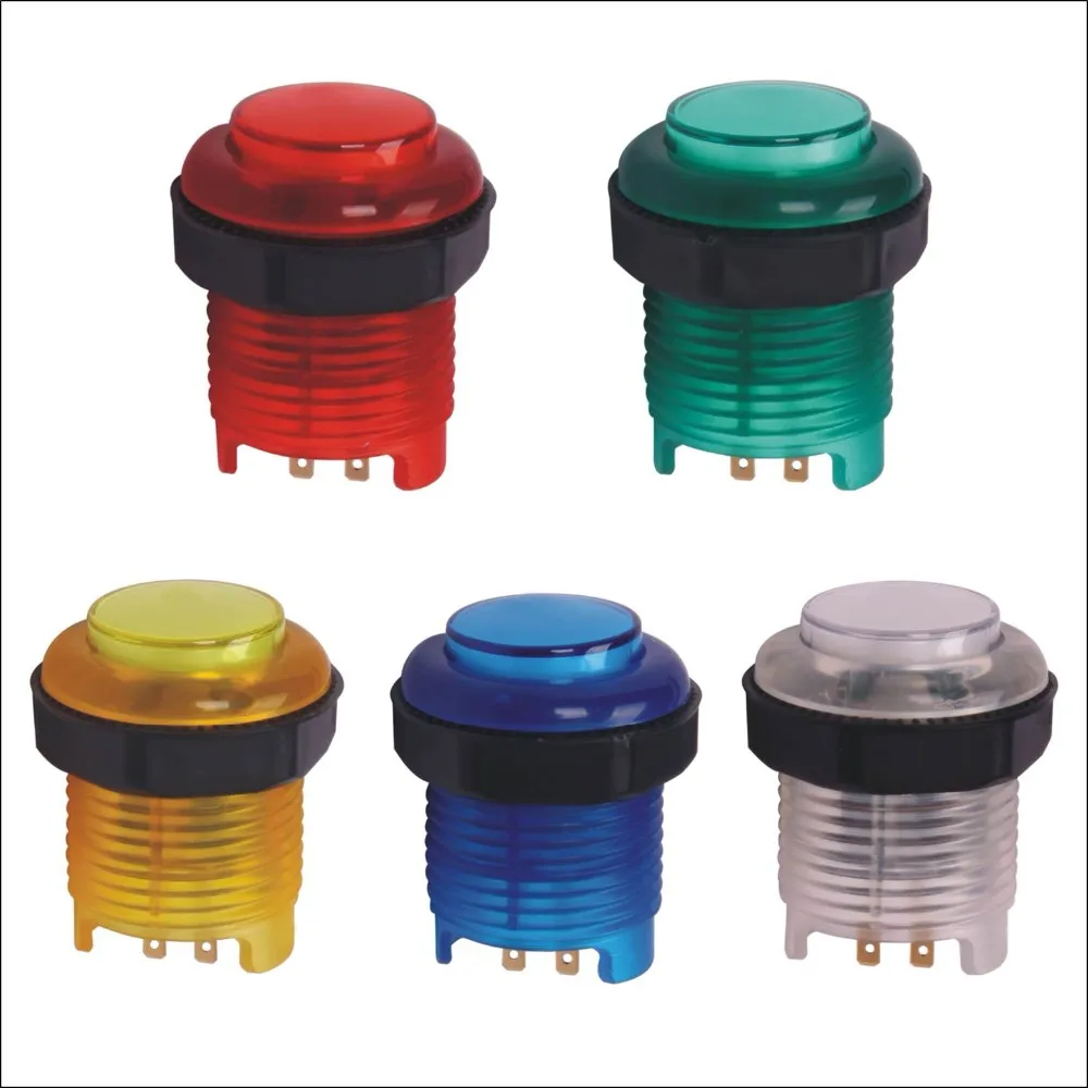 Modern 28mm Multi Color Plastic Plug And Play Push Button With Led ...