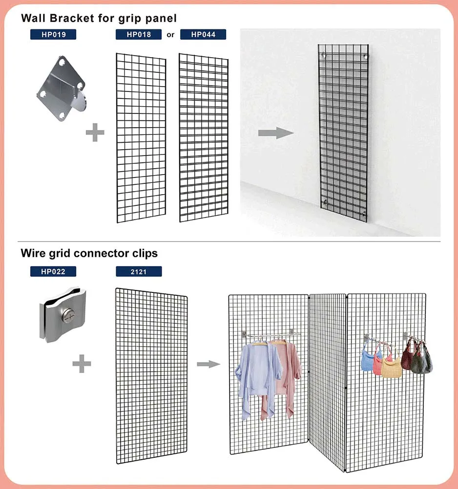 4 Way Black Base Wall Grid Panel With Wheel - Buy Trade Assurance Four ...