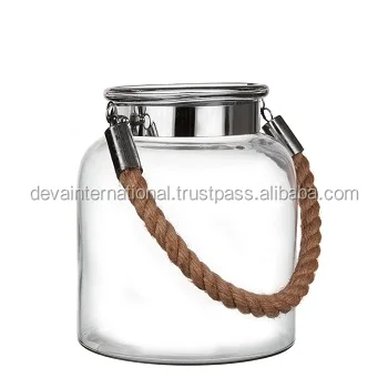 Fancy Glass Jar Candle Lantern - High End Tea Light Holder
