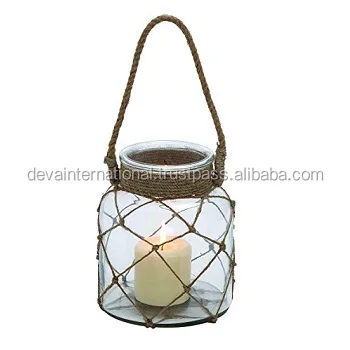 Fancy Glass Jar Candle Lantern - High End Tea Light Holder