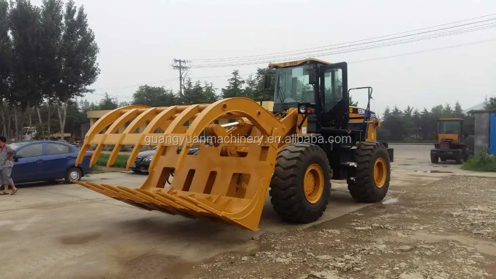 Efficient 5 Ton Sem 655d Front Loader Wheel Loader With Wood Timber ...