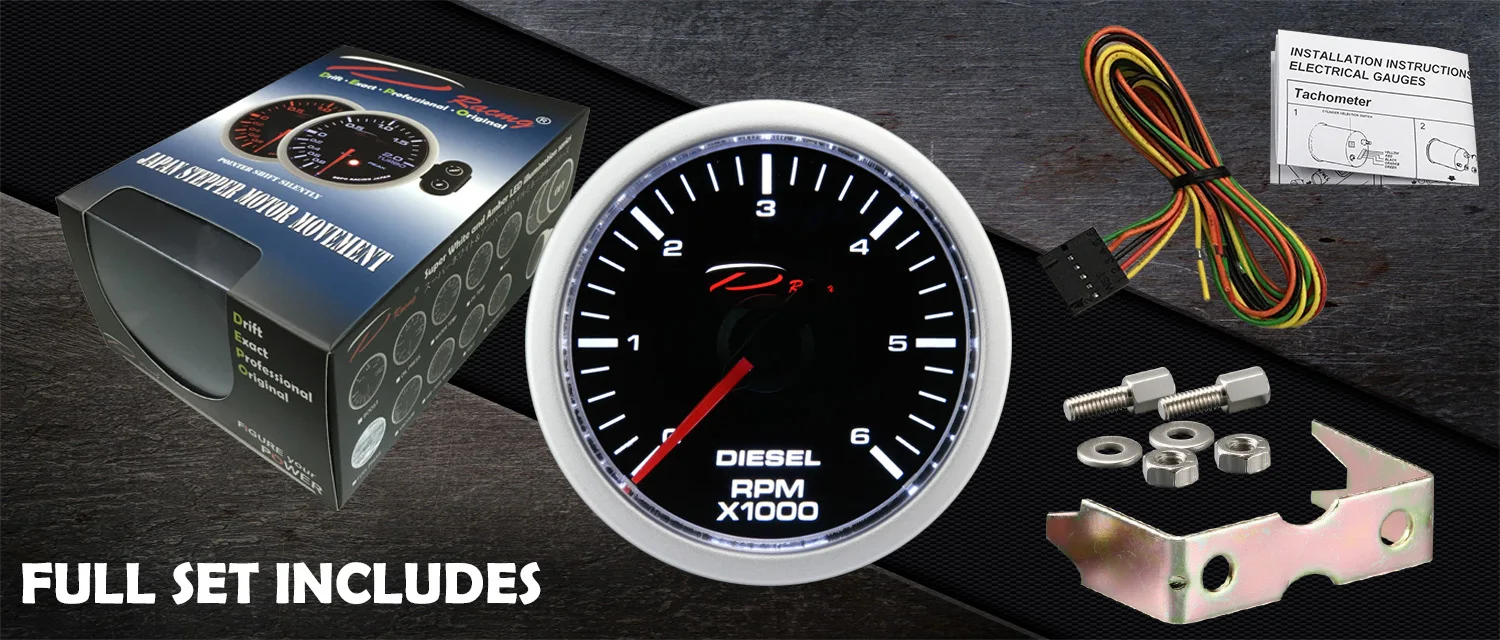 52mm Universal Electric Diesel Meter Rpm Diesel Engine Ce Tachometer ...