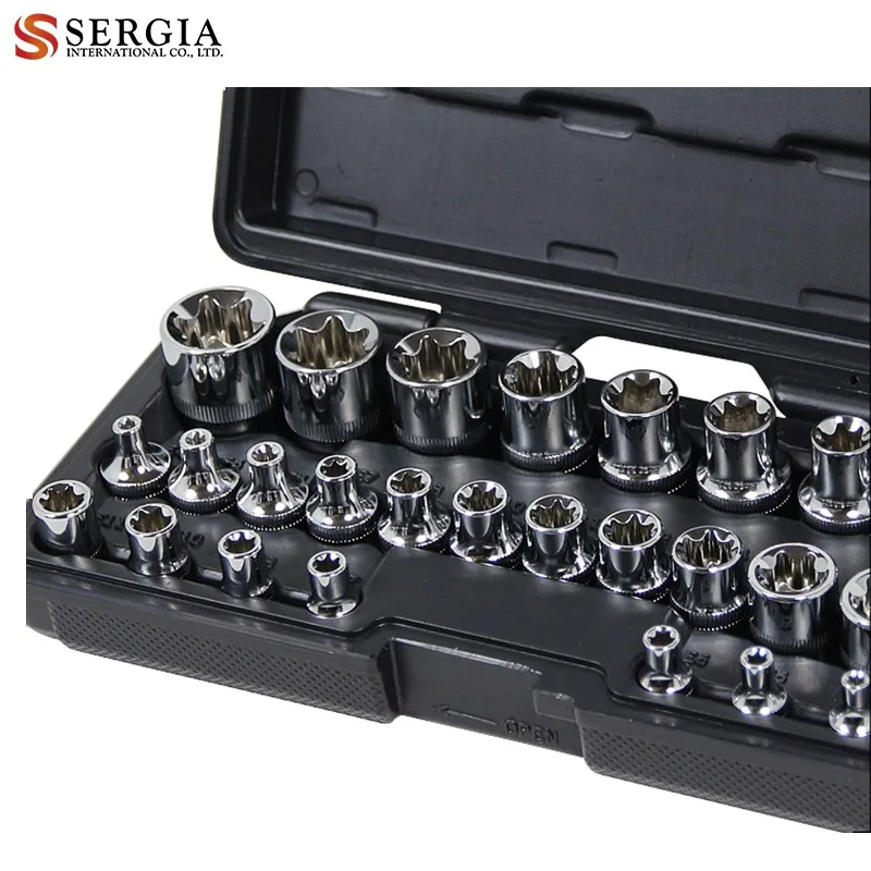 Taiwan 28pcs 1/2 3/8 1/4 Inch E-type Socket Set - Buy 28 Pcs Socket,Hub ...