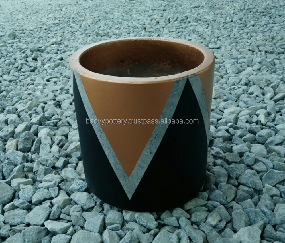 [ecova-pots] Modern Natural Concrete Pots For Table Use With Texture ...