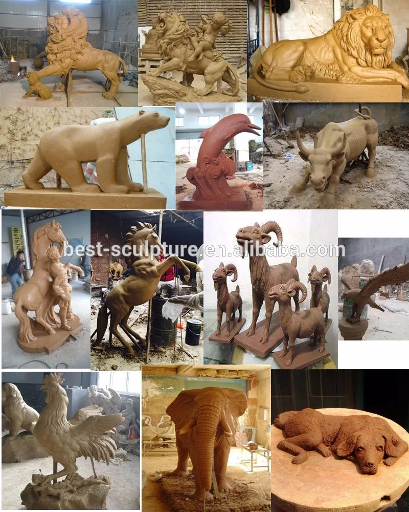 Life Size Fiberglass Resin Animal Statue - Rearing Indian Horse