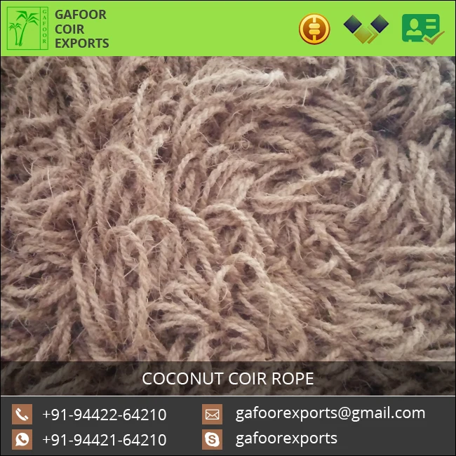Machine Made Coir Rope From Coconut Fiber - Buy Coconut Coir Rope ...