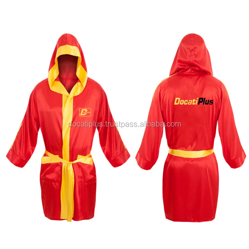 Custom Made Satin Boxing Robes - Buy Silk Boxing Robes,Satin Boxing ...