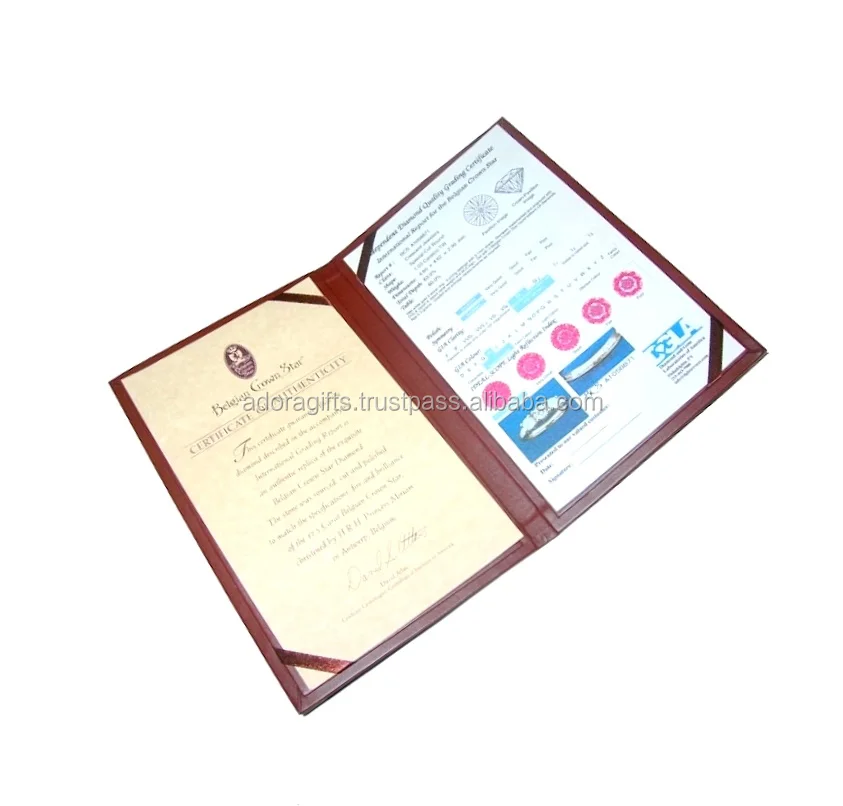 A4 Customized Leather Diploma Covers For Degree Holders / Good Quality ...
