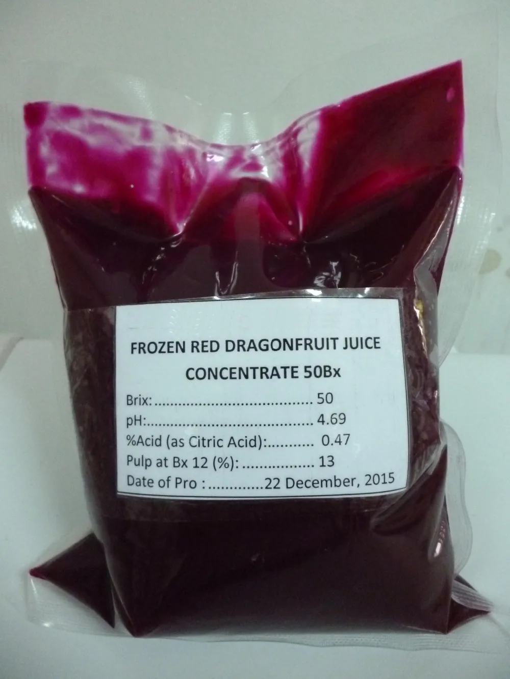 Pure Red Dragon Fruit Juice Puree Concentrate from Vietnam