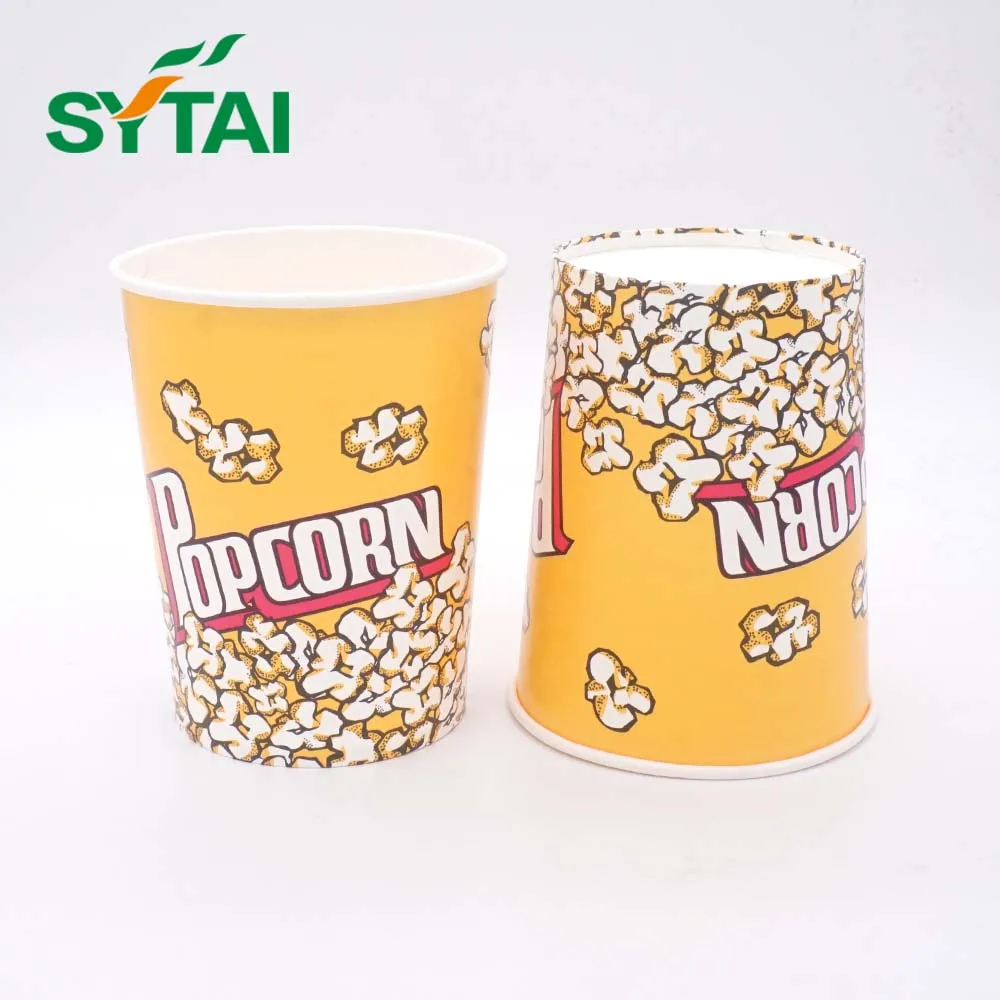 Custom Printed 32 oz Disposable Paper Popcorn Bucket| Alibaba.com