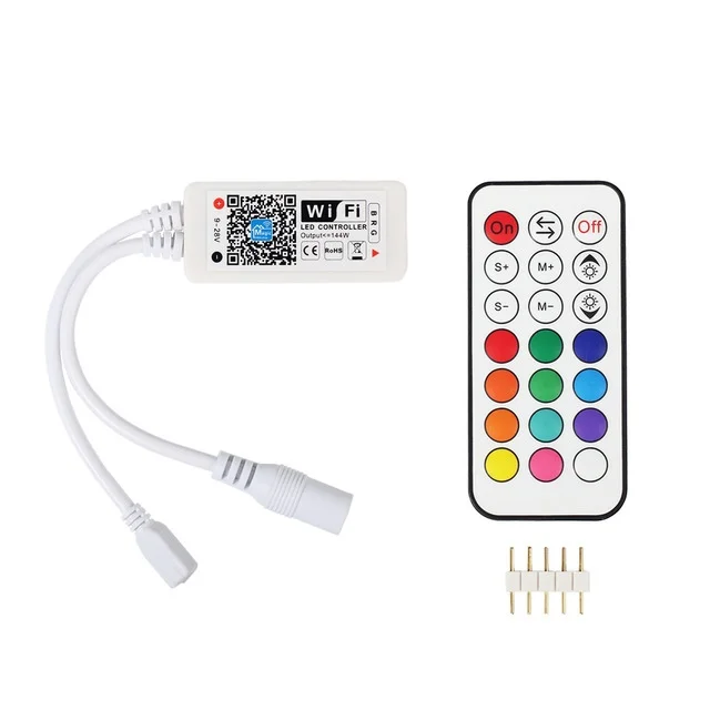 Dc5-24v Wifi Led Rgb Wireless Controller Rgbw Controller Ir / Rf Remote ...