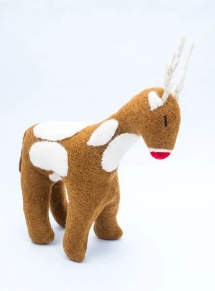 Giraffe Design Wool Felt Toy Handmade In Nepal Lovely Stuffed Wool Felt ...