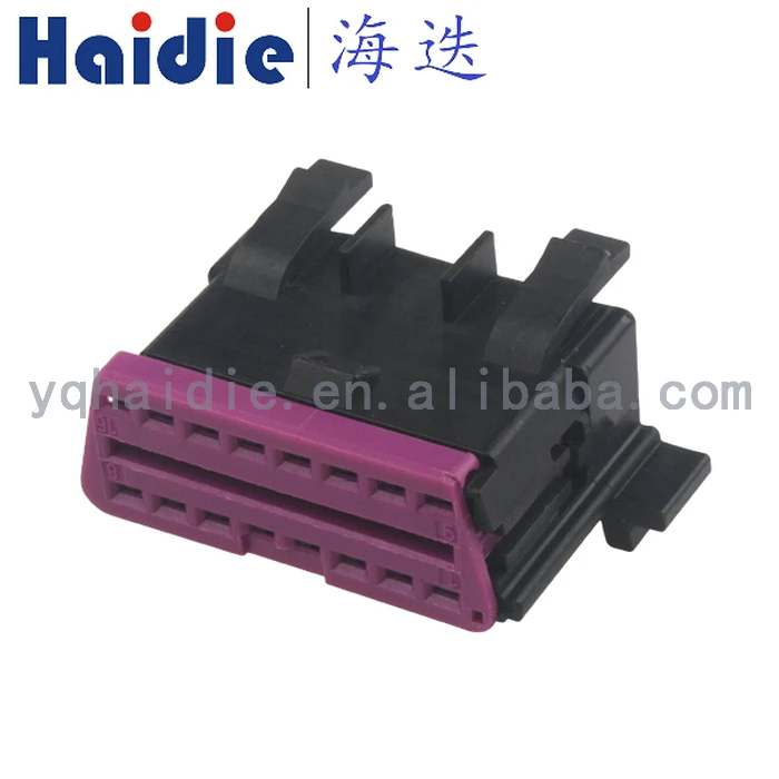 16 Pin Female Electrical Automotive Wire Harness Obd Connector ...