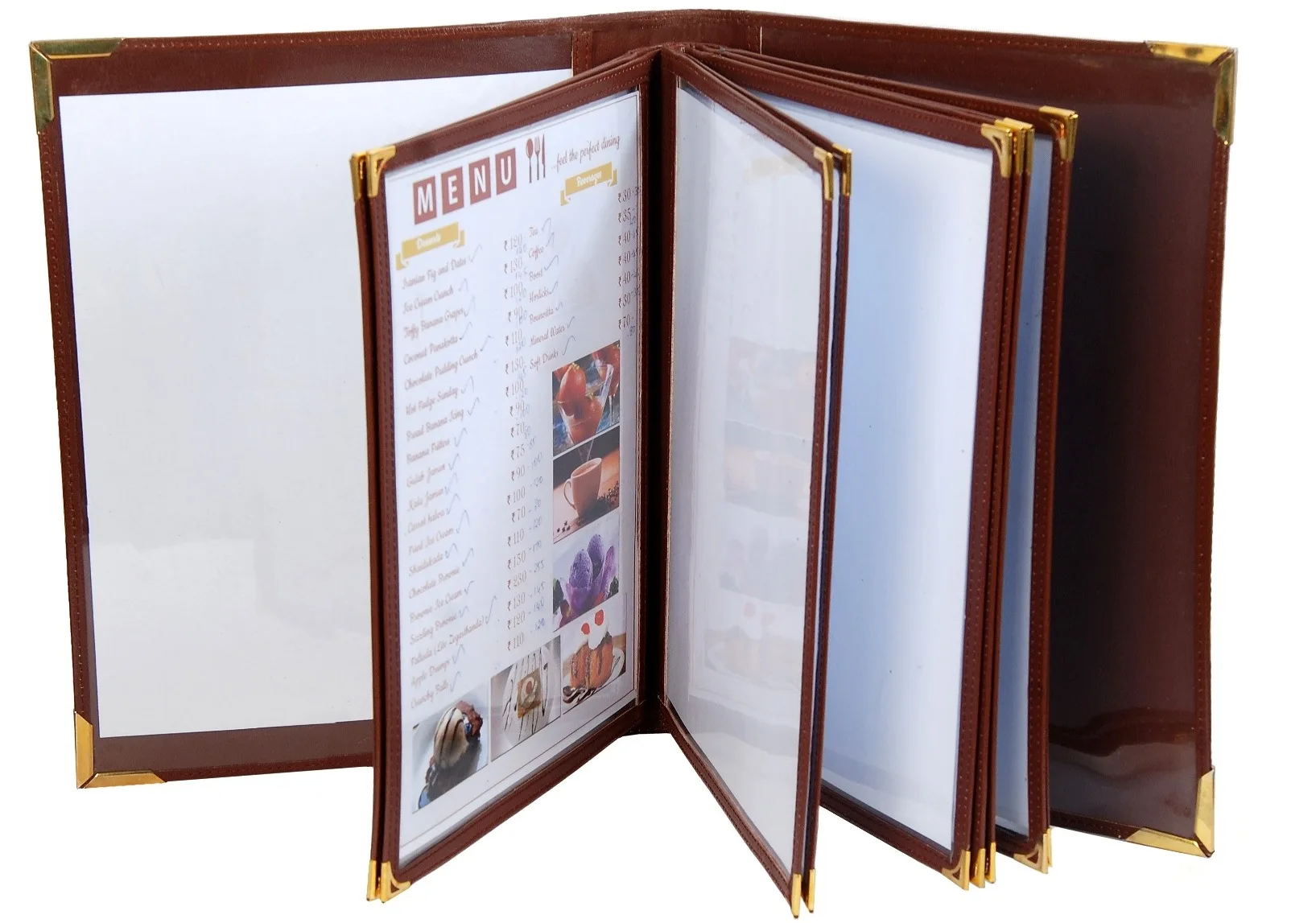 Hotel Menu 4 View 3 Panel Menu Covers,Restaurant Menu Holder - Buy ...