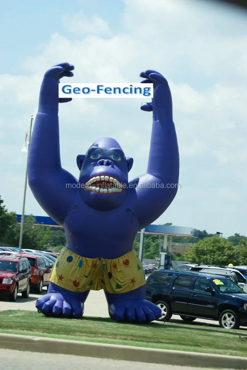 Customizable Color Giant Rooftop Inflatable Gorilla Rental For ...