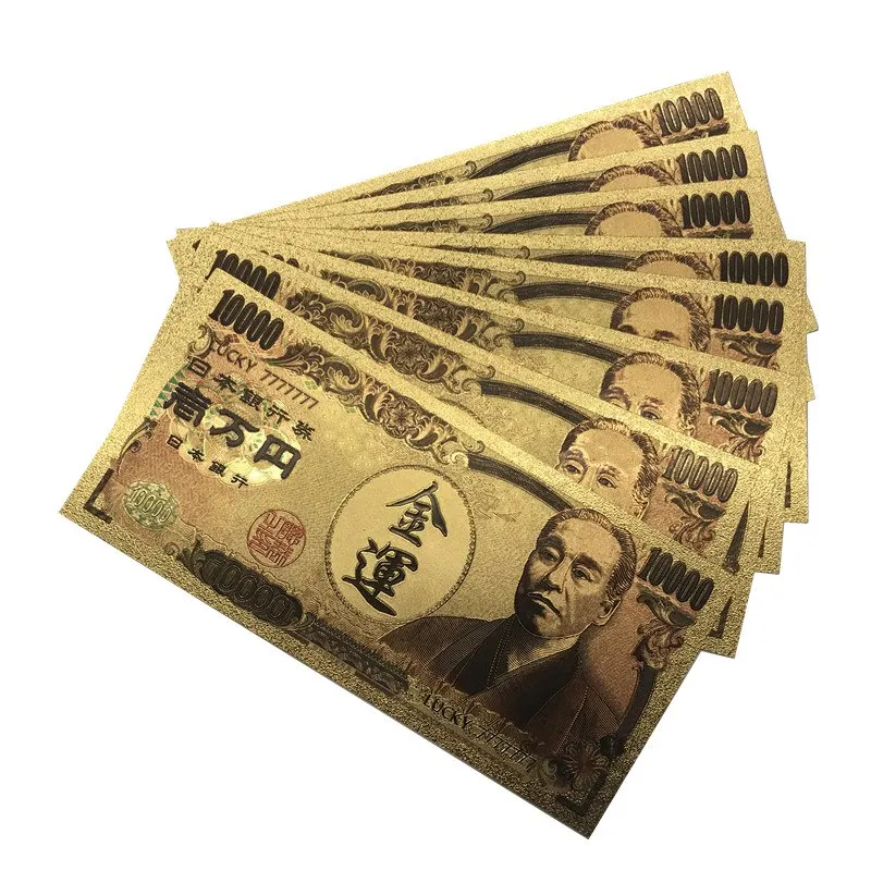 Art & Collectibles Fake Yen banknotes gold-plated in 6 different sets ...