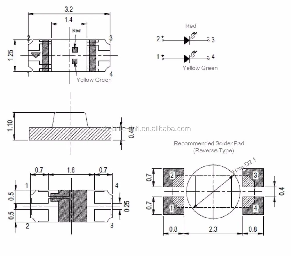 Surface Mount 0402 0603 0805 1206 3014 White Yellow Blue Amber Green ...
