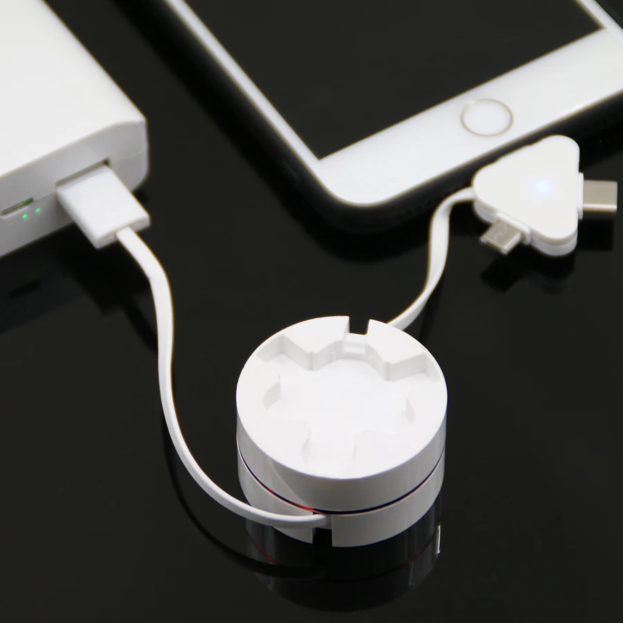 2018 New Retractable Phone Cable 3in1 Usb Charger Data Cable For Ios ...