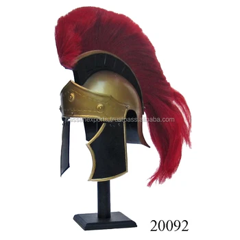 Greco Roman Armor Helmet With Red Plume / Greco Helmet / Roman Armor ...