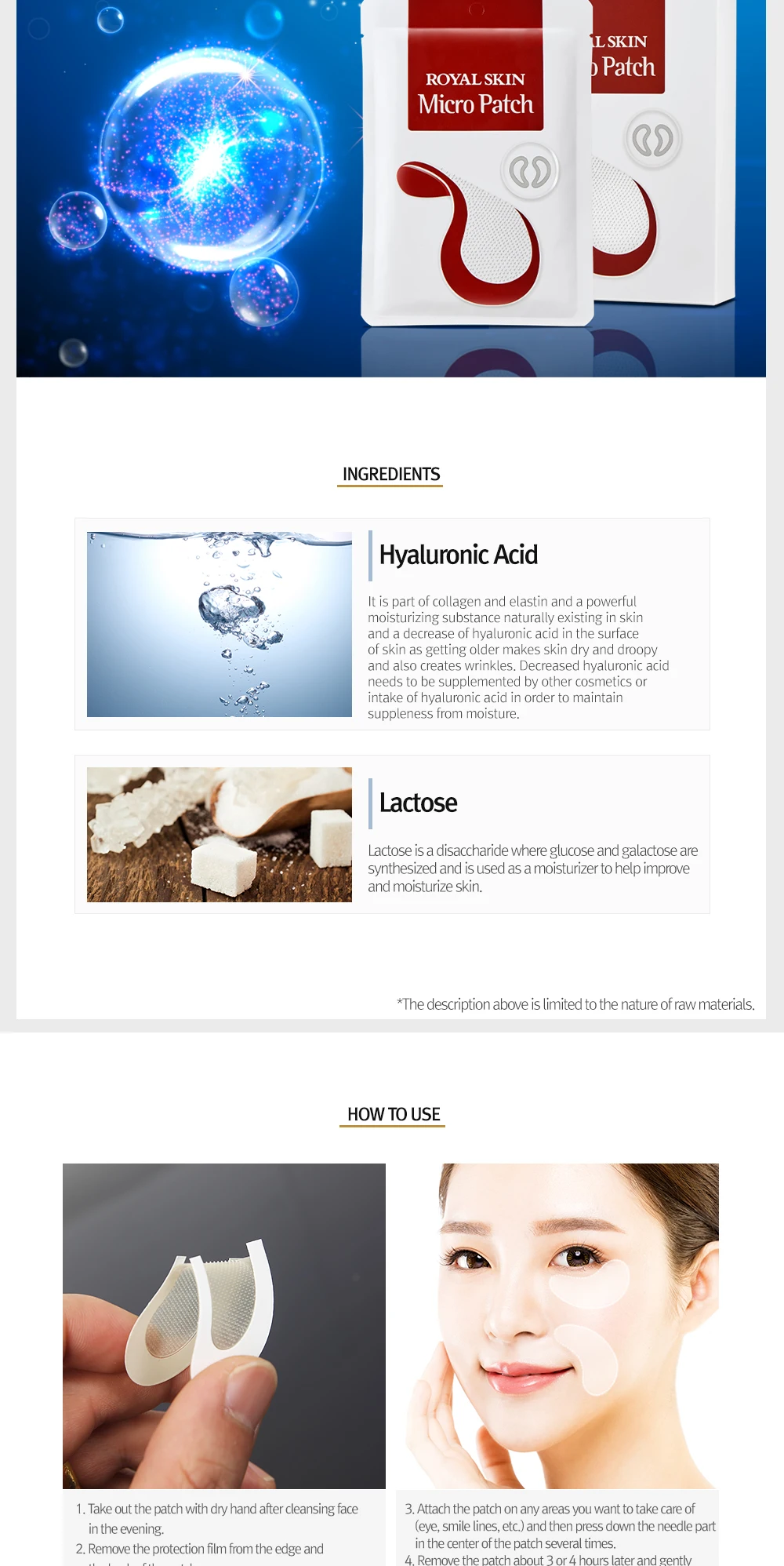 Royal Skin Wrincke Improvement Hyaluronic Acid Micro Needle Hydro Eye ...