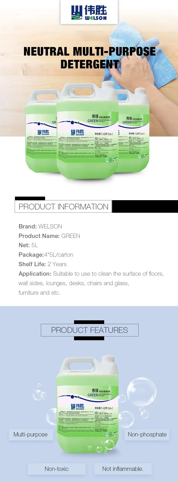 Multi- Purpose Liquid Detergent With Neutral Ph For Bathtub And Room ...