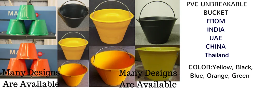 Pvc Bucket / Pvc Construction,Unbreakable Bucket / Pvc Cement Yellow ...