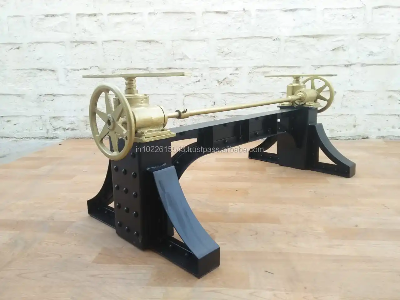 Vintage Industrial Adjustable Crank Table Base - Buy Cast Iron Table ...