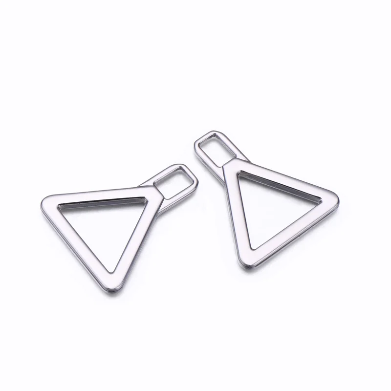Custom Design Triangle Shape Zinc Alloy Luggage Metal Zipper Pulls ...