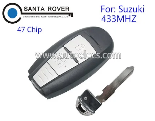 Smart Remote Key Card For Suzuki Auto Keys 2 Button 433mhz 47 Chip ...