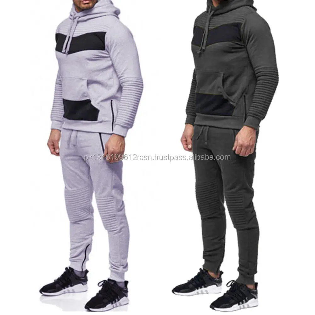 Custom Men Fitness Jogging Side Stripe Gym Sports Track Sweat Suit With ...