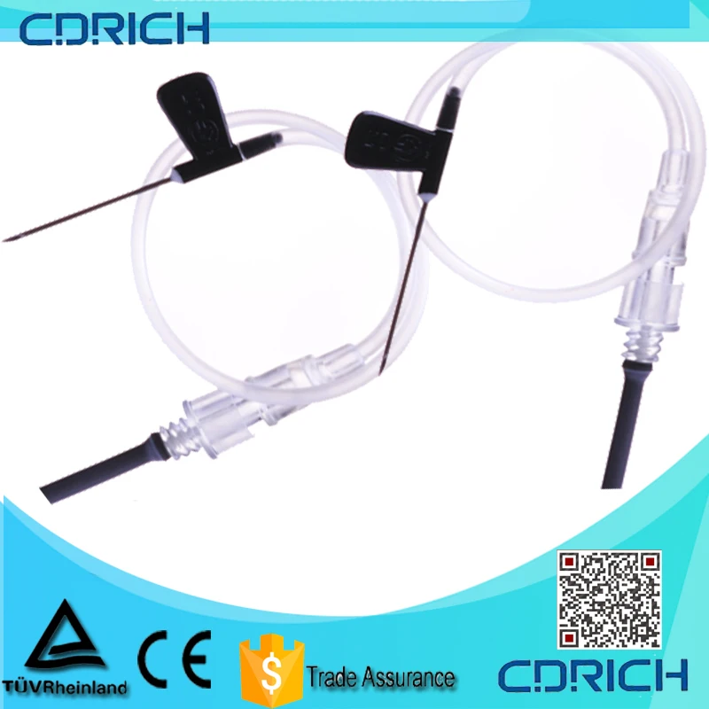 Single-wing Soft Piping Needles And Luer Adapter Connector For Blood ...