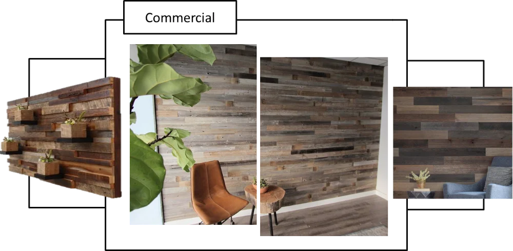 Indoor 3d Natural Background Panel - Reclaimed Wood Wall Covering - Buy ...
