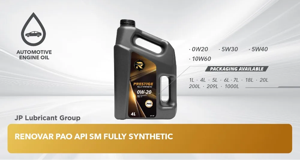 Renovar 5w40 Pao Sm Fully Synthetic Automotive Engine Oil - Buy Engine ...