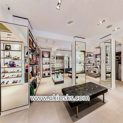 Retail Mall Showroom Shoe Showcase Metal Bag Display Showcase Shop ...