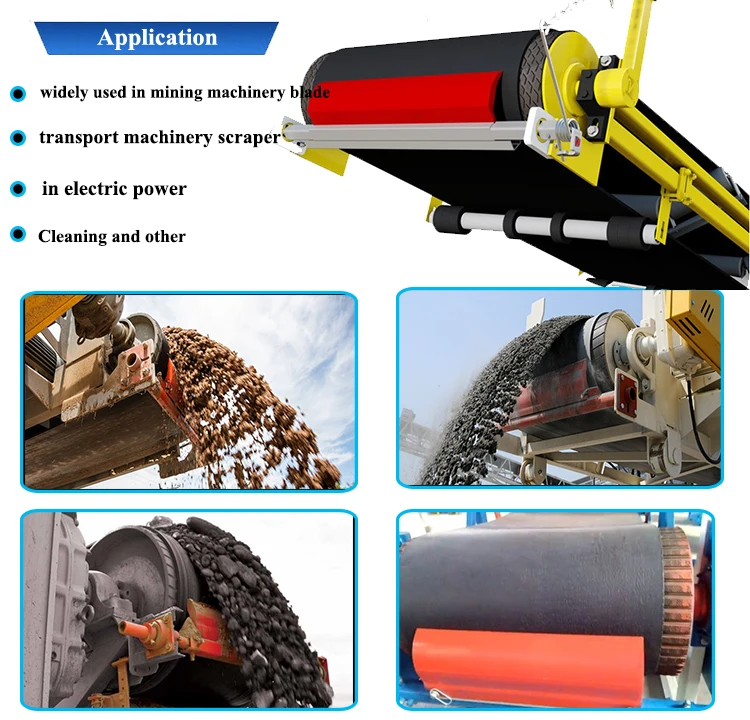 Customized Polyurethane Conveyor Belt Secondary Scraper Cleaner - Buy ...